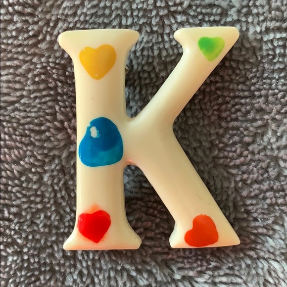 Jewelry | K Letter Pin | Poshmark